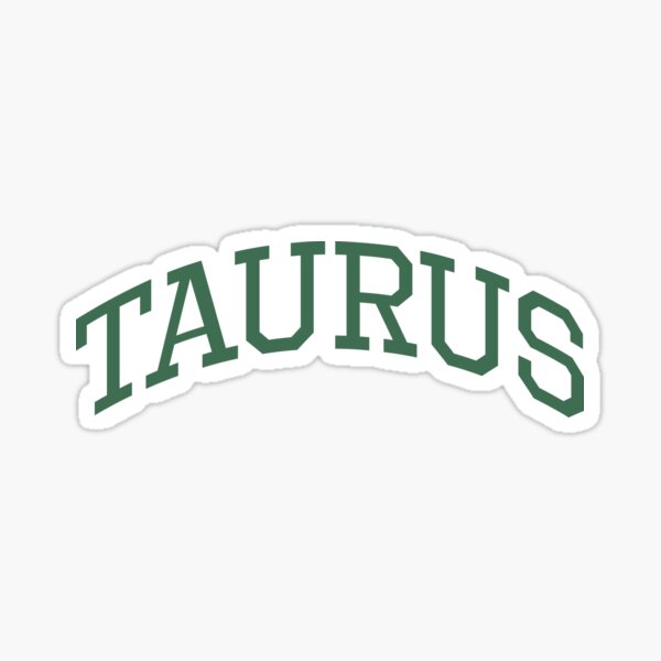 "Taurus Astrology Zodiac Sign Bubble Letters" Sticker for Sale by ...