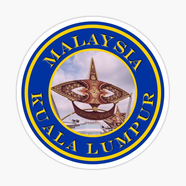 "Malaysia Kuala Lumpur Wau Bulan - Passport Stamps Collection" Sticker ...