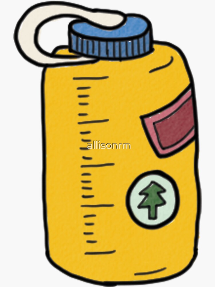 "Yellow Nalgene" Sticker by allisonrm | Redbubble