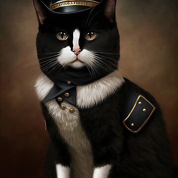 "Captain Cat" Poster for Sale by AiCollection | Redbubble