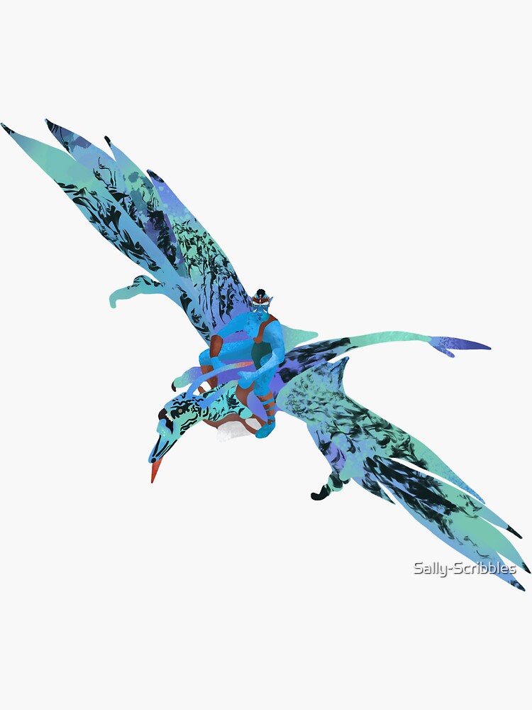 "Ikran flight " Sticker for Sale by Sally-Scribbles | Redbubble