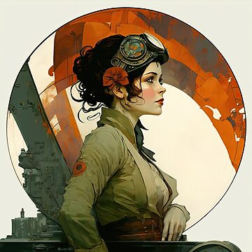 "Pin-up Pilot Girl" Sticker for Sale by AiCollection | Redbubble