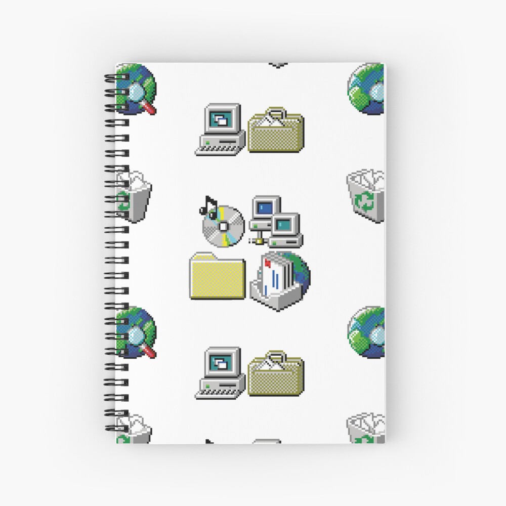 "Windows 95 Icons Nostalgia Recycle Bin My Computer Vintage" Sticker ...