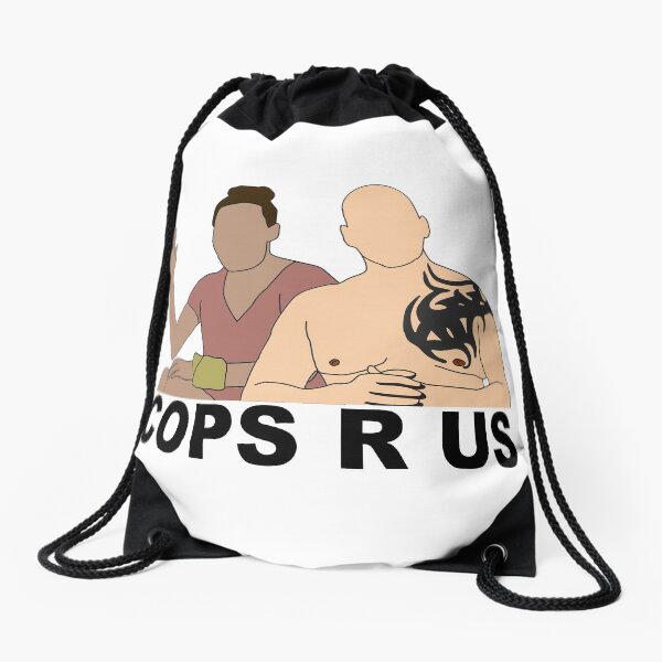 "CBS Survivor Sarah & Tony- Cops R Us" Drawstring Bag for Sale by ...