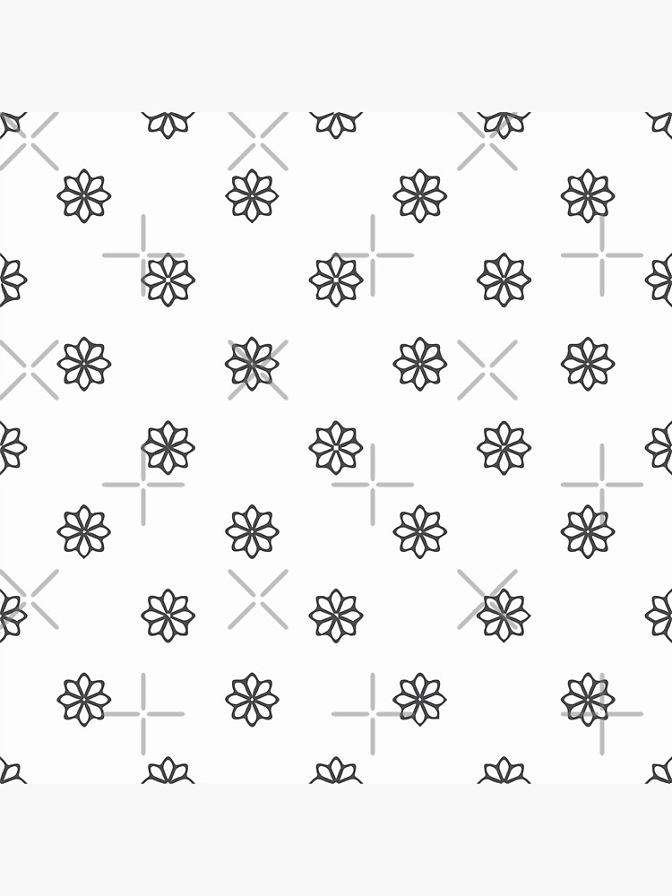 "Beautiful Small Black contour linear flowers isolated on white ...