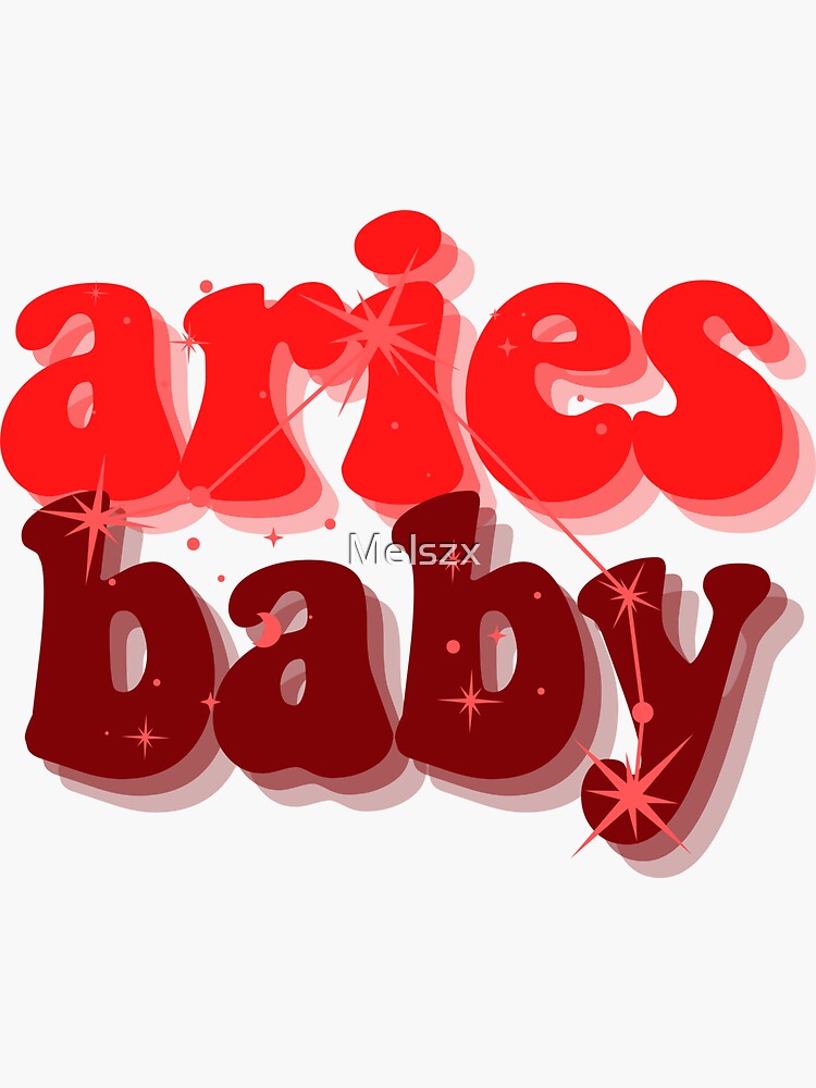 "Aries baby zodiac sign design for tshirt sticker " Sticker for Sale by ...