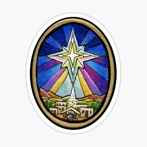"Christmas Star Over Bethlehem" Sticker for Sale by McKathlin | Redbubble