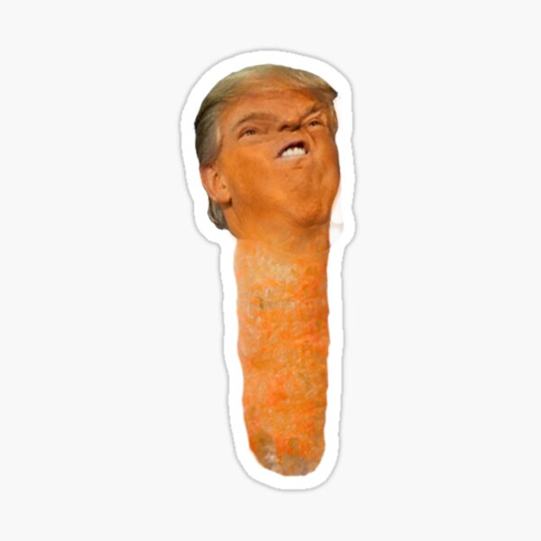 "Trump the Cheeto Man" Sticker for Sale by jcweaverart | Redbubble
