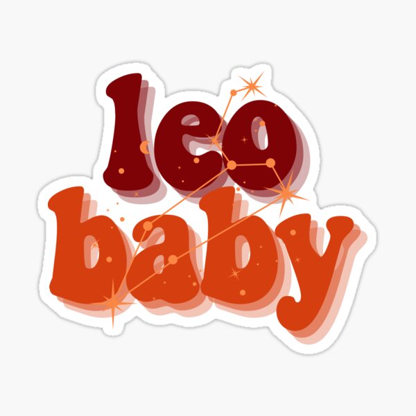 "Leo baby zodiac sign design for tshirt sticker" Sticker for Sale by ...