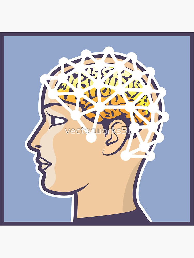 "EEG Brain Device" Sticker for Sale by vectorworks51 | Redbubble