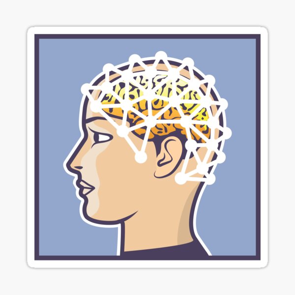 "EEG Brain Device" Sticker for Sale by vectorworks51 | Redbubble