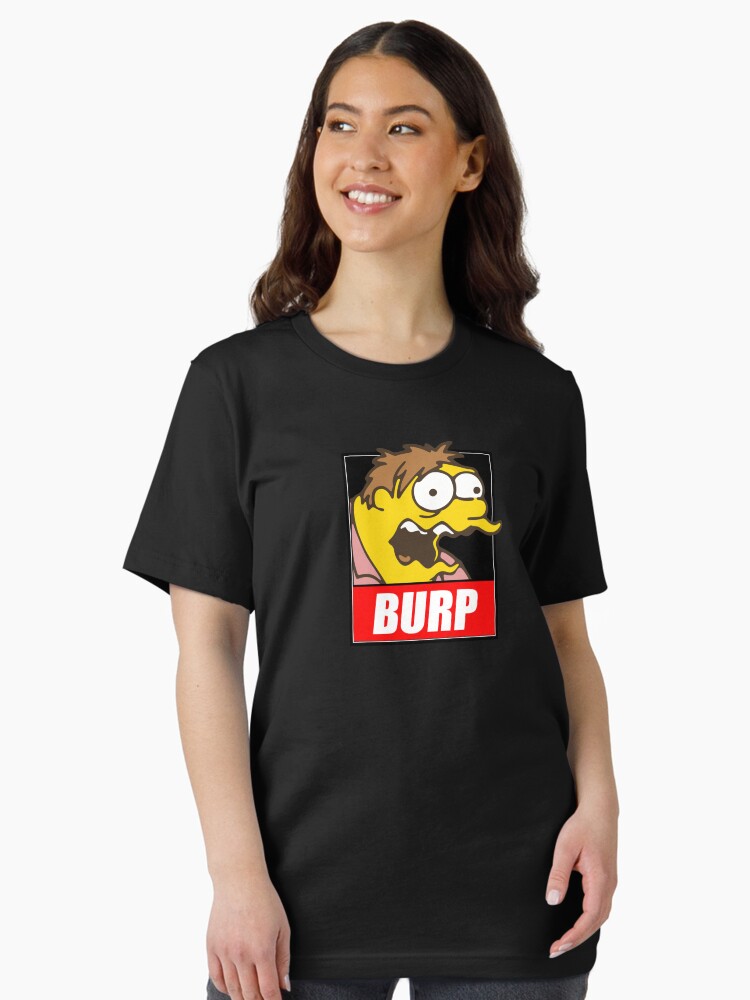 "Barney Gumble Burp Gate [Cartoon Remix Designs]" Essential T-Shirt for ...