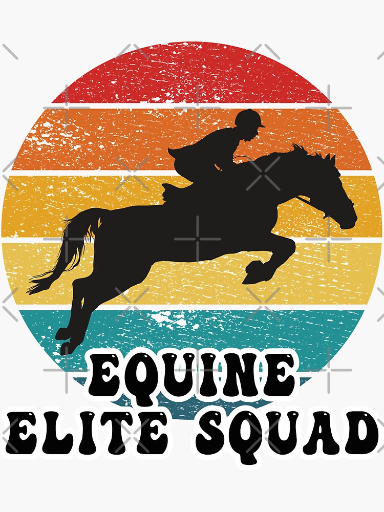 "Equine Elite Squad" Sticker for Sale by BorJam | Redbubble