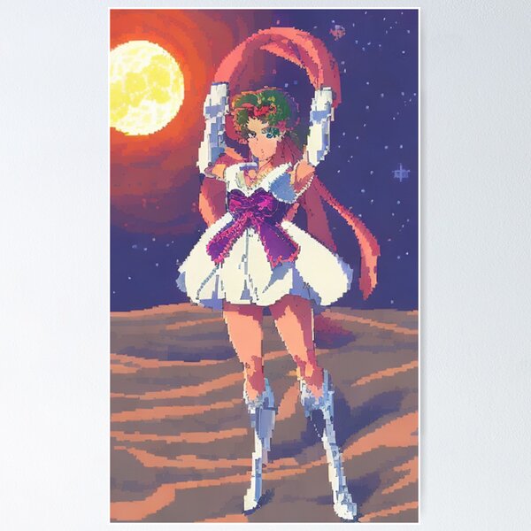 "Anime Girl Pixel Art 8-bit Style " Poster for Sale by PixelDripped ...