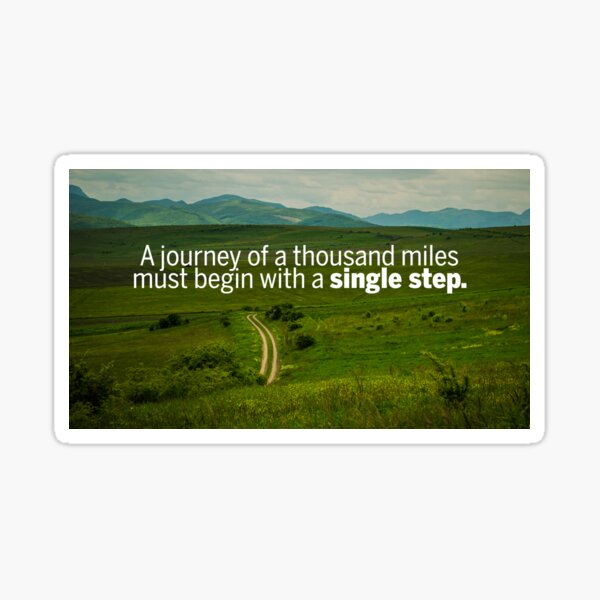 "A Single Step - Inspirational Quotes" Sticker for Sale by davidd7 ...