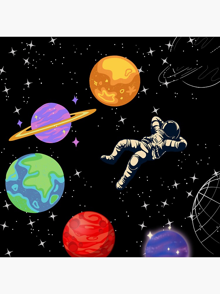 "Chillin Space Man" Sticker for Sale by HaSsi-Art | Redbubble