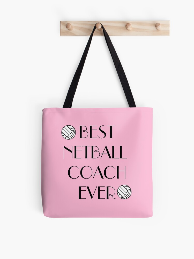 "Best Netball Coach Ever PINK" Tote Bag for Sale by samantor | Redbubble