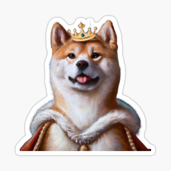 "shiba-inu wearing medieval royal robes" Sticker for Sale by ...