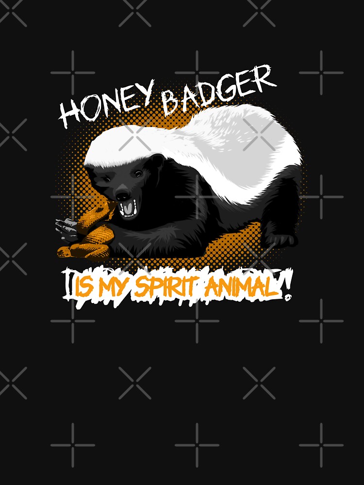 "Honey Badger Meme, colored." T-shirt for Sale by yulia-rb | Redbubble ...