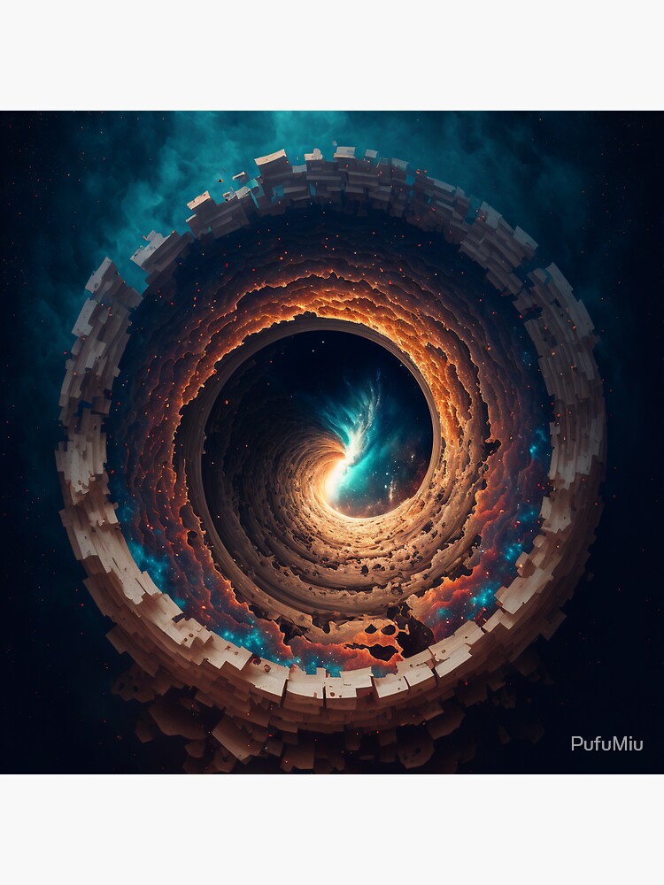 "Hole to infinite dimensions version 3" Sticker for Sale by PufuMiu ...