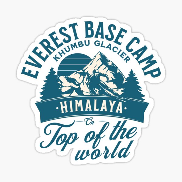 "Everest base camp logo - Vintage Adventure" Sticker for Sale by ...