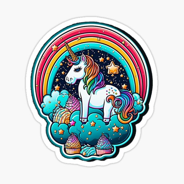 "Unicorn rainbow" Sticker for Sale by Zip-Zup | Redbubble
