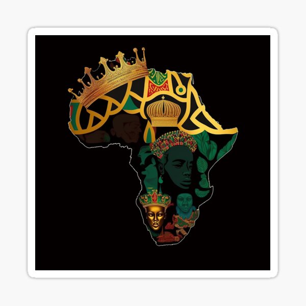 " African Continent with Gold Crown Tshirt Accesories and Housewares ...