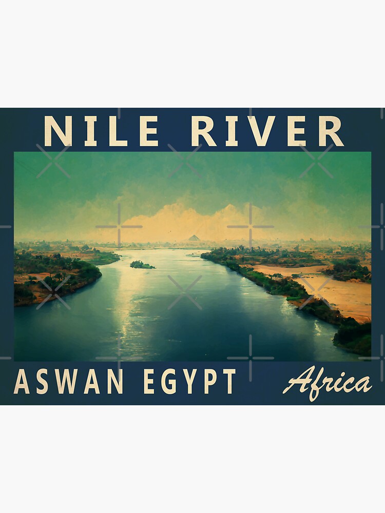 "Nile River Aswan Africa Watercolor Vintage" Sticker for Sale by ...
