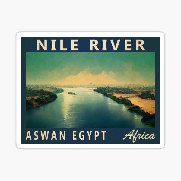 "Nile River Aswan Africa Watercolor Vintage" Sticker for Sale by ...