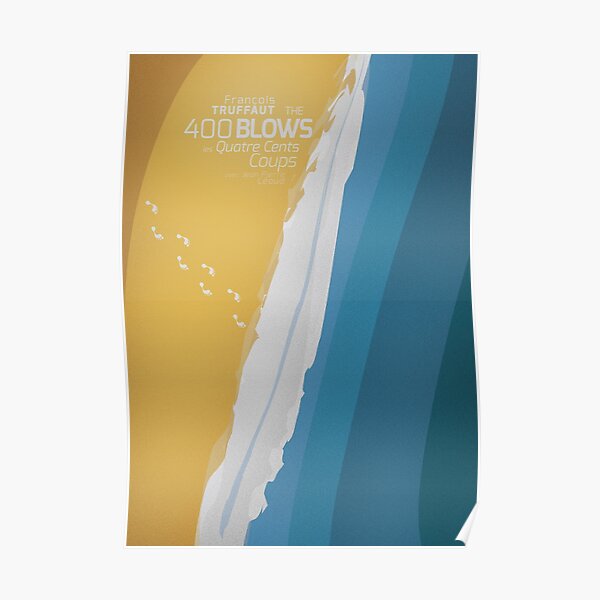 Poster « Les 400 coups, François Truffaut, affiche de film minimaliste ...