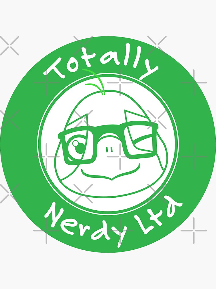 "Totally Nerdy logo" Sticker for Sale by totally-nerdy | Redbubble