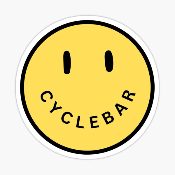 "cyclebar smile" Sticker for Sale by tgilooly | Redbubble