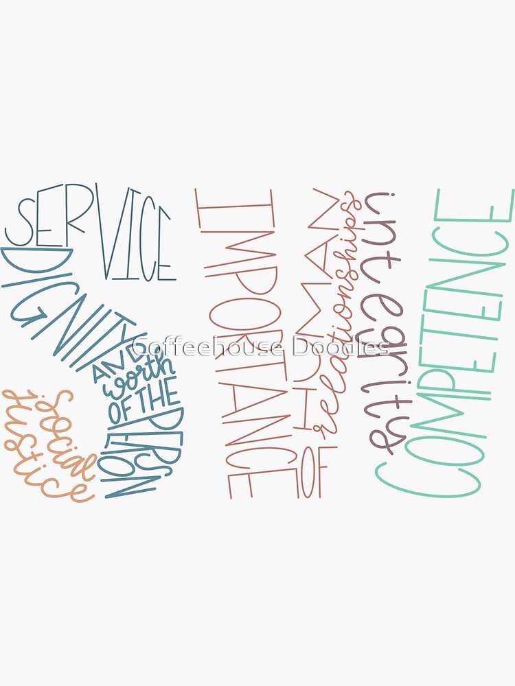"Social work code of ethics" Sticker for Sale by Liz152 | Redbubble