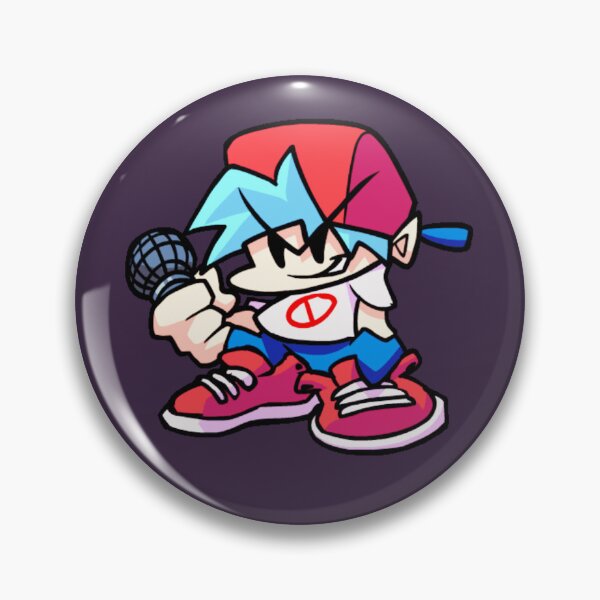 "Fnf boyfriend Friday Night Funkin" Pin for Sale by DesignsByIngars ...