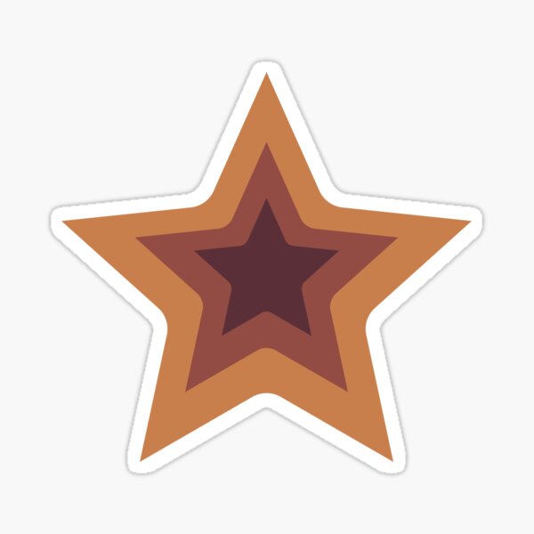 "Brown Star" Sticker for Sale by musicora | Redbubble