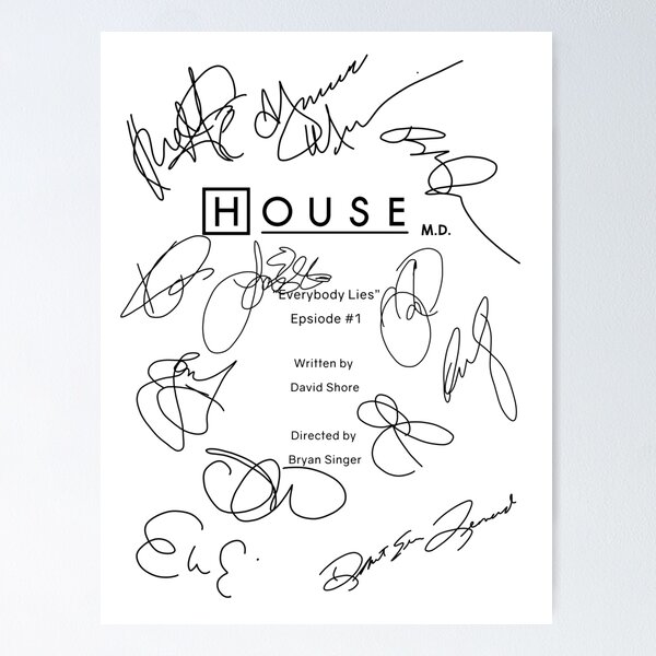 "House MD Script" Poster for Sale by CapnMarshmallow | Redbubble