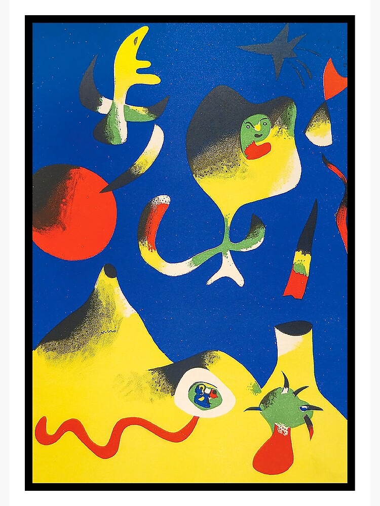 joan miro paintings art Premium Matte Vertical Poster sold by Antonio ...