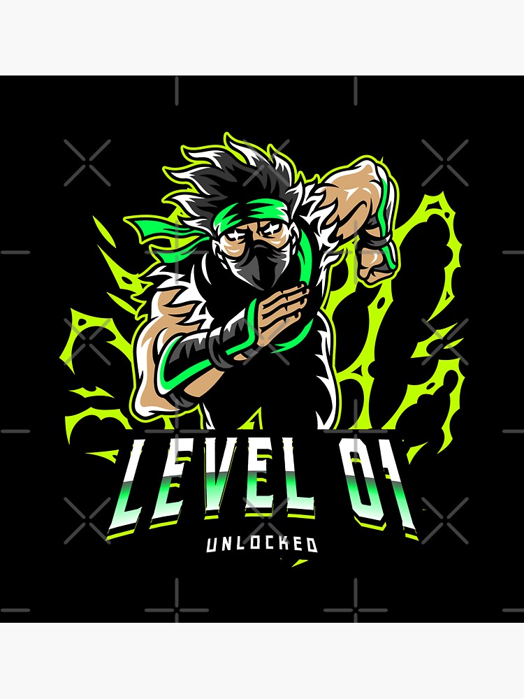 "Level 1 Unlocked Ninja" Sticker for Sale by SamuraiGaming | Redbubble