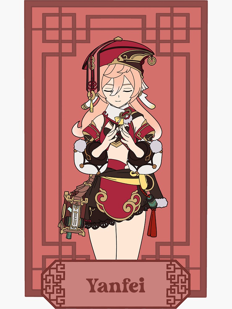 "yanfei genshin impact" Sticker for Sale by SAN- | Redbubble