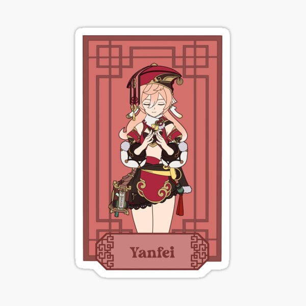 "yanfei genshin impact" Sticker for Sale by SAN- | Redbubble