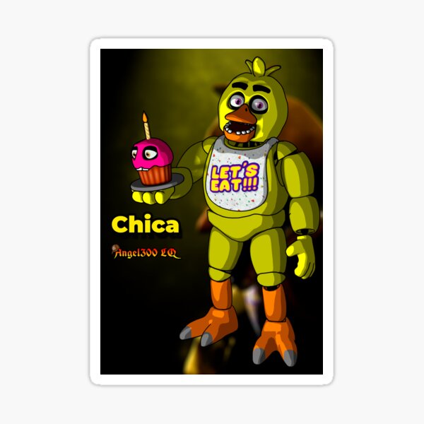 "Chica FNAF 1 Toon Style" Sticker for Sale by Angel300LQ | Redbubble