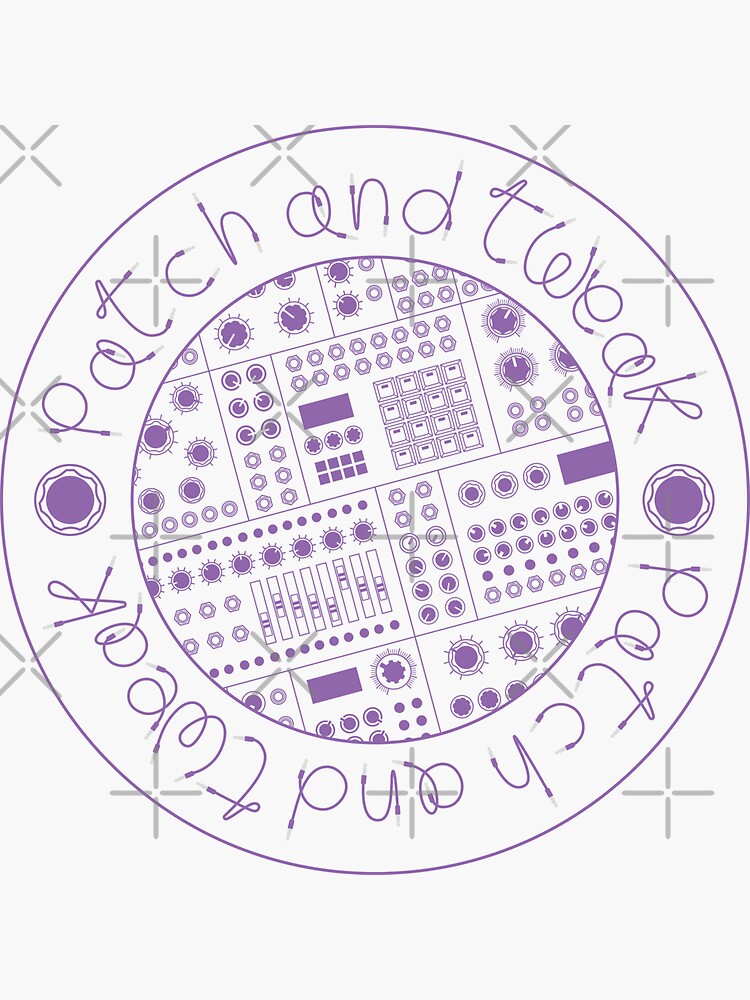 "Modular Synth Patch Cables for Electronic Musician" Sticker for Sale ...