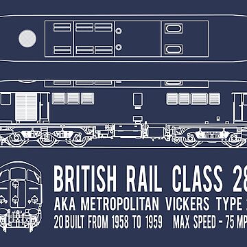 "British Rail Class 28 Metro-Vick Type 2 Locomotive Train Blueprint ...