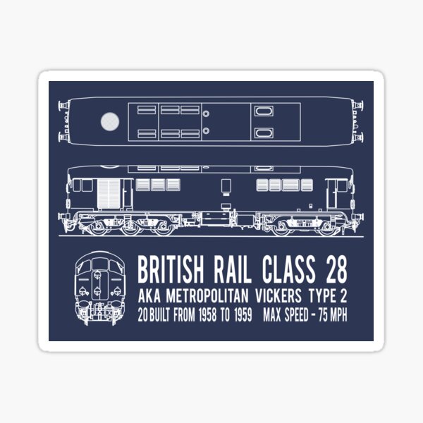 "British Rail Class 28 Metro-Vick Type 2 Locomotive Train Blueprint ...