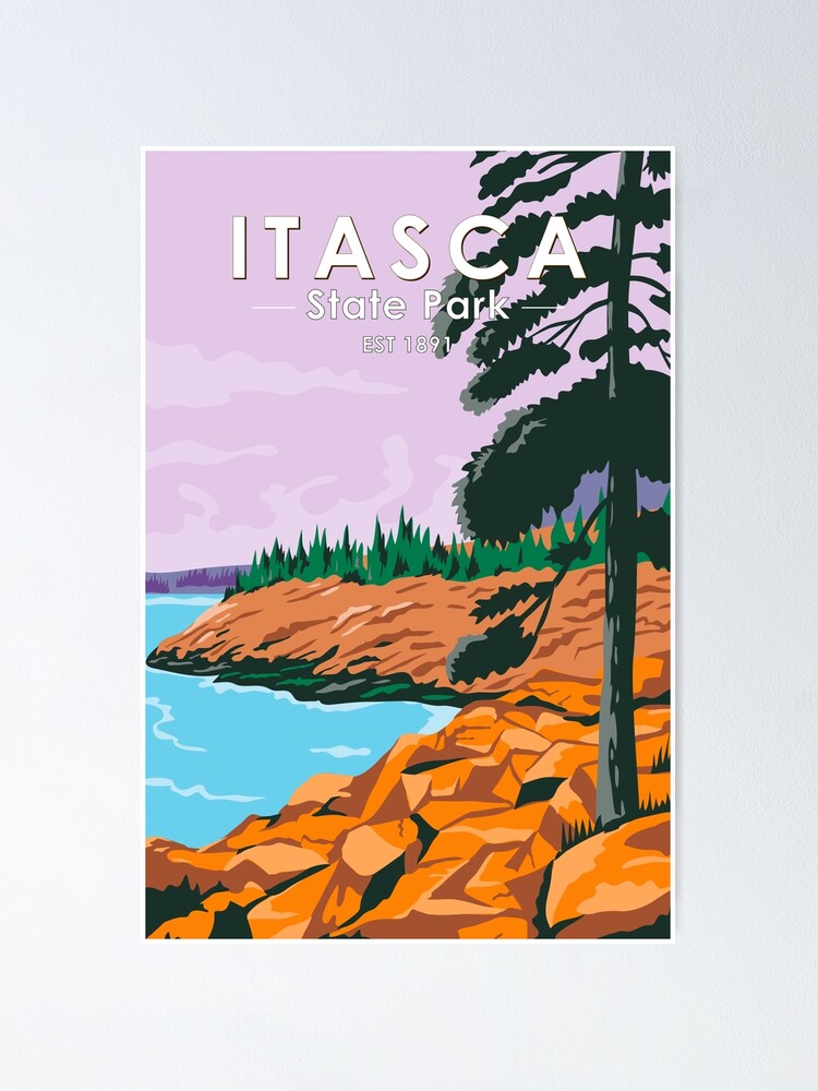 "Itasca State Park Minnesota Vintage" Poster for Sale by KrisSidDesigns ...