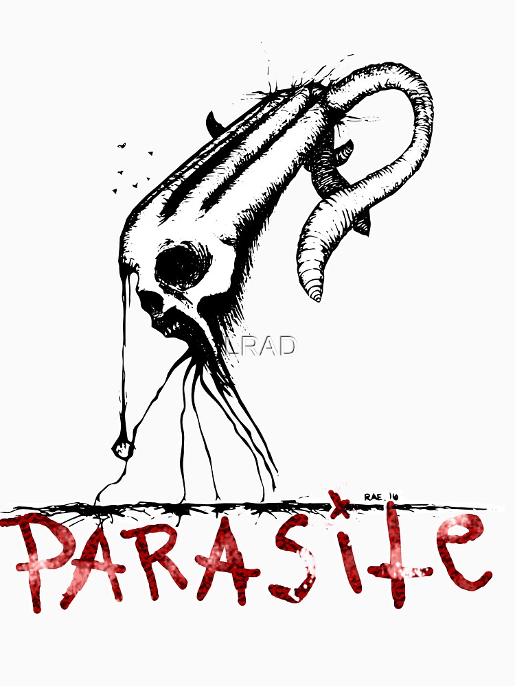 "PARASITE" T-shirt for Sale by LRAD | Redbubble | horror t-shirts ...