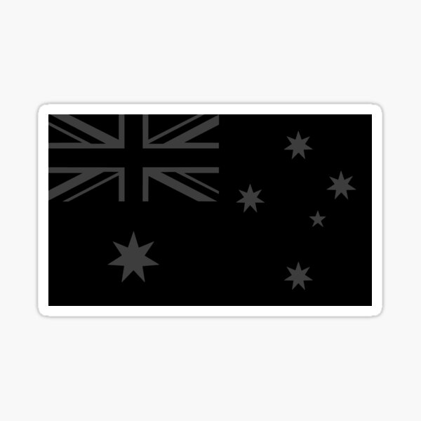 "TACTICAL Australian Flag BLACK" Sticker for Sale by veteranink | Redbubble