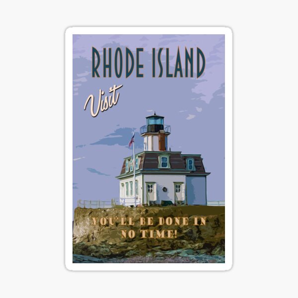 "Rhode Island Funny Travel Poster" Sticker for Sale by loggeron30 ...