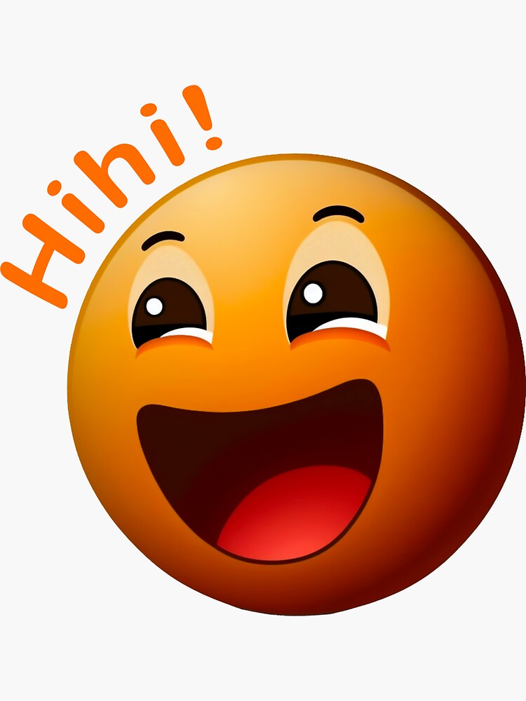 "Hihi emoji" Sticker for Sale by MichellesMedArt | Redbubble