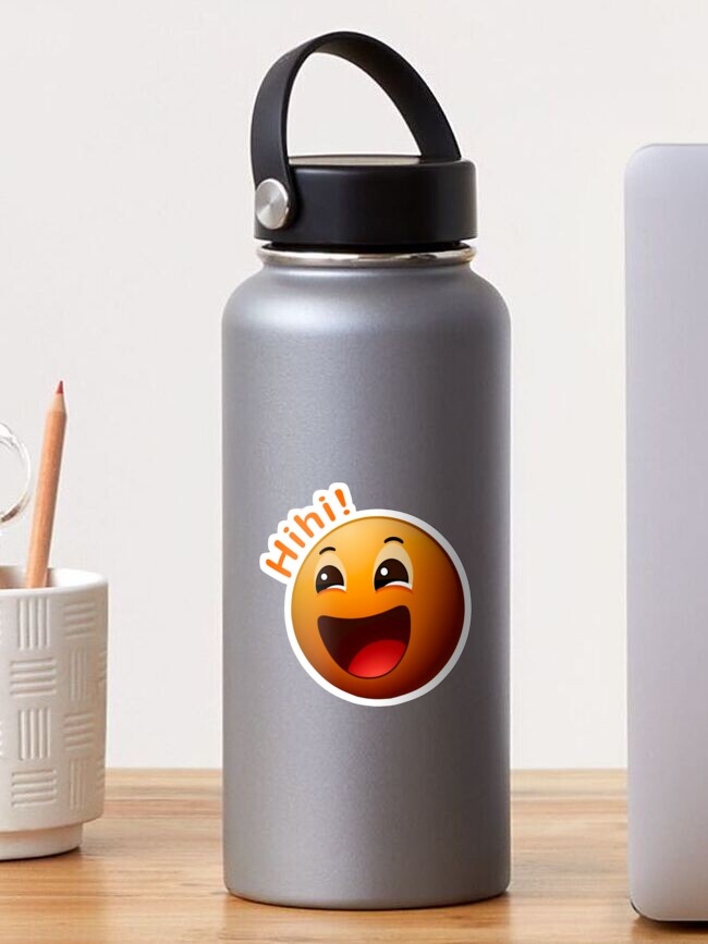"Hihi emoji" Sticker for Sale by MichellesMedArt | Redbubble
